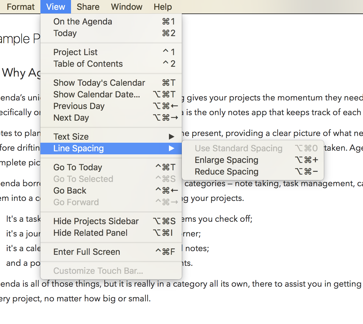 Line Spacing On Mac Support Agenda Community